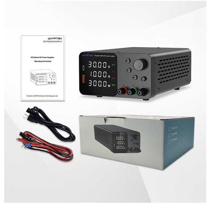 Sursa laborator de curent continuu programabila 30V 10A 300W USB A / C ...