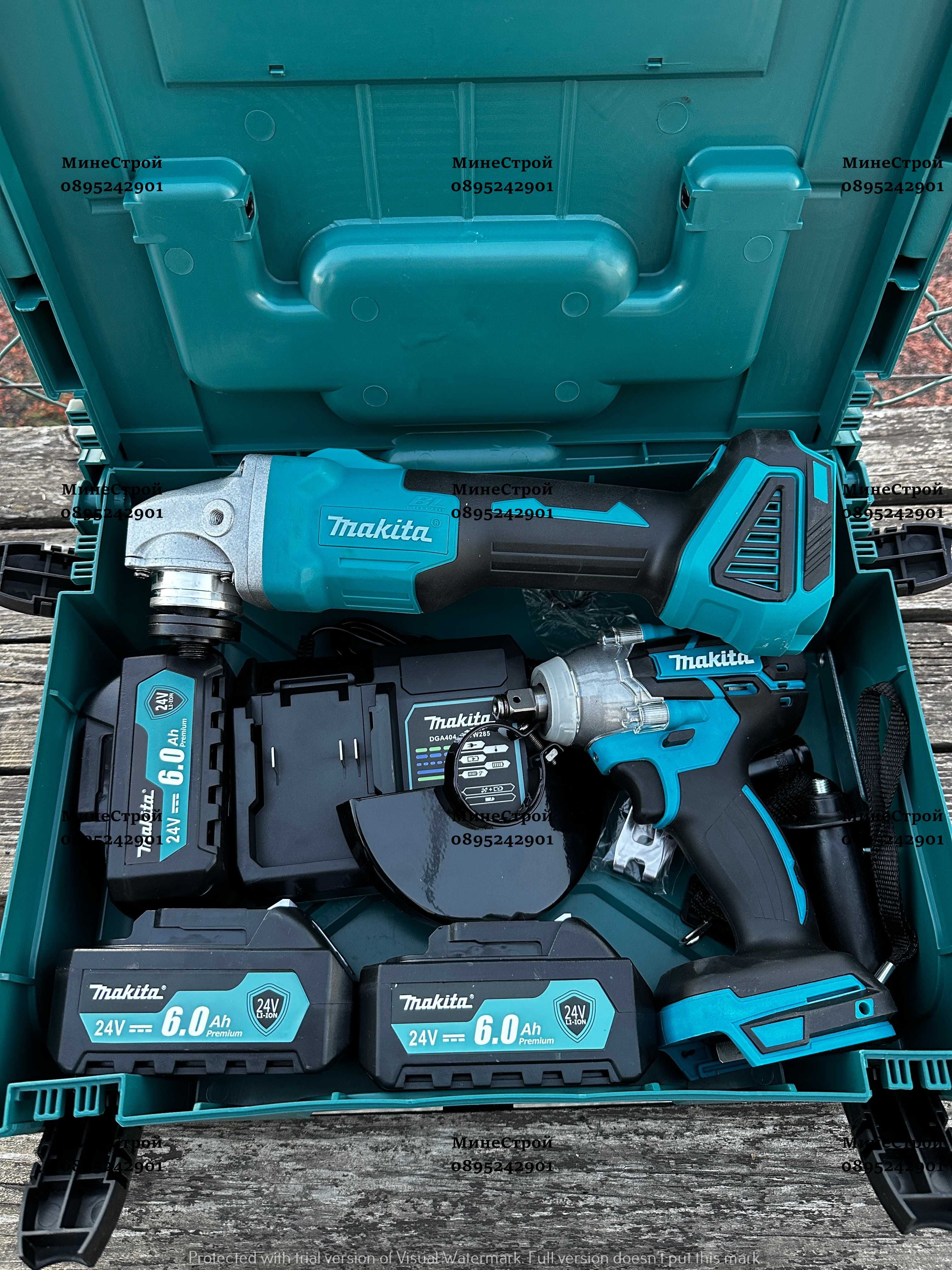 2в1 БЕЗЧЕТКОВ Акумулаторен ъглошлайф и гайковерт Makita 24v с МАКИТА гр ...