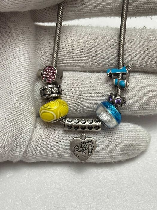 BRATARA ARGINT 925 - SOUFEEL + 7 Sharmuri - 20cm - 35g. - Stil Pandora ...