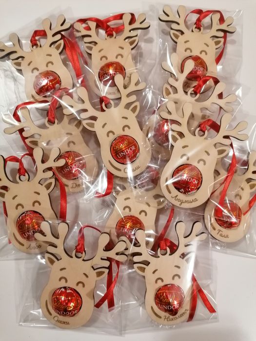 Коледна дървена играчка за елха с гравирано име гр София Хаджи Димитър • Olx Bg