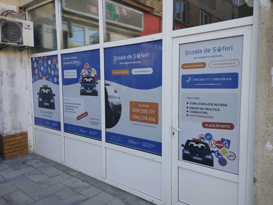 Window graphics / one way vision / autocolant perforat Pitesti • OLX.ro
