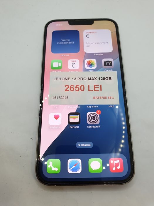 Iphone 13 pro max 128GB 86% bat•Amanet Lazar Crangasi•46172 Bucuresti ...