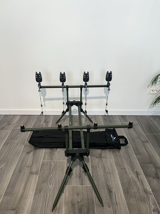 Set Rod Pod 4 posturi EastShark + Set 4 Senzori SAIMINO + 4 Swingheri ...