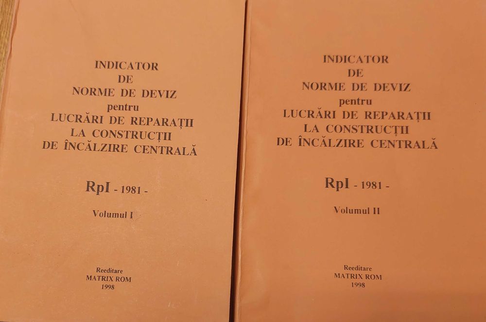 Lot Indicator de norme de deviz pentru lucrari de reparatii Bucuresti ...