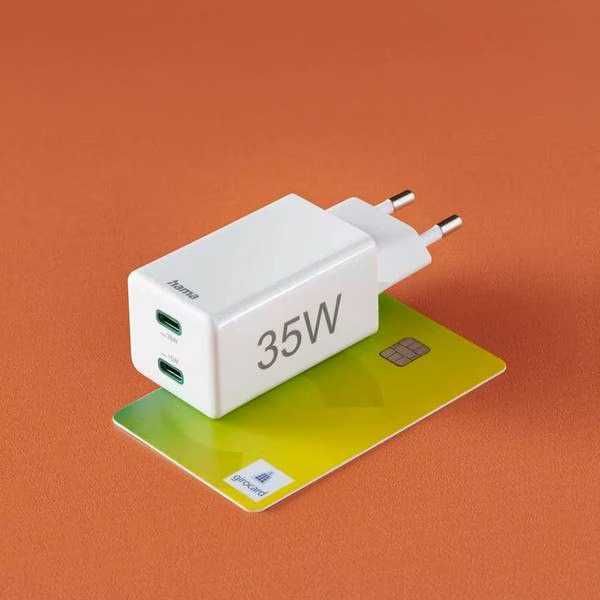 Incarcator telefon HAMA 2xUSB-C Usb Type-C PD 35W Super Fast Charging ...