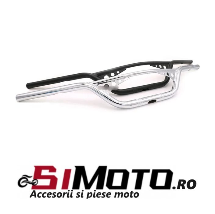 Ghidon moto otel cu întăritură 22mm cafe Racer chopper bobber custom ...