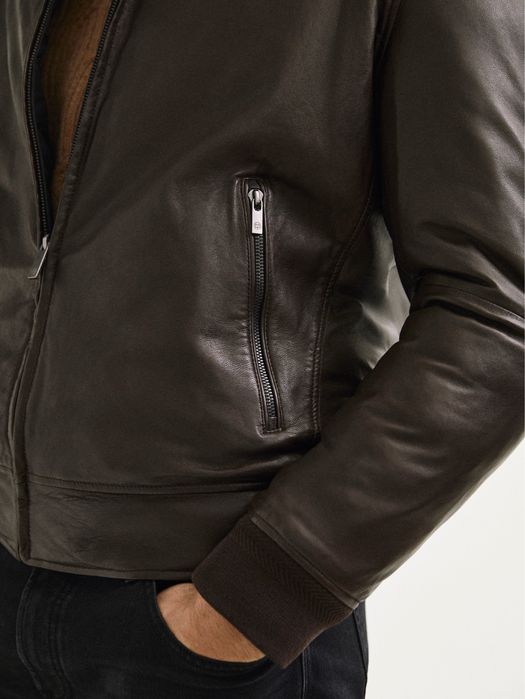 Geaca din piele Massimo Dutti, reversibila Iasi • OLX.ro