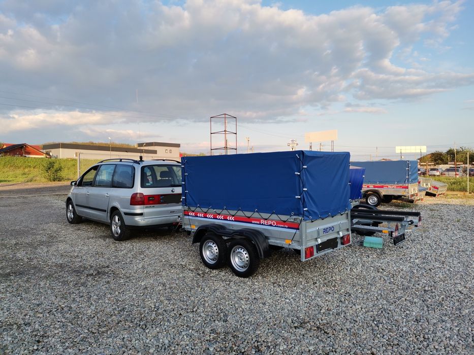 Remorca Auto 750 Kg Dublu Ax Basculabila Apicola Moto Atv Repo Tandem ...