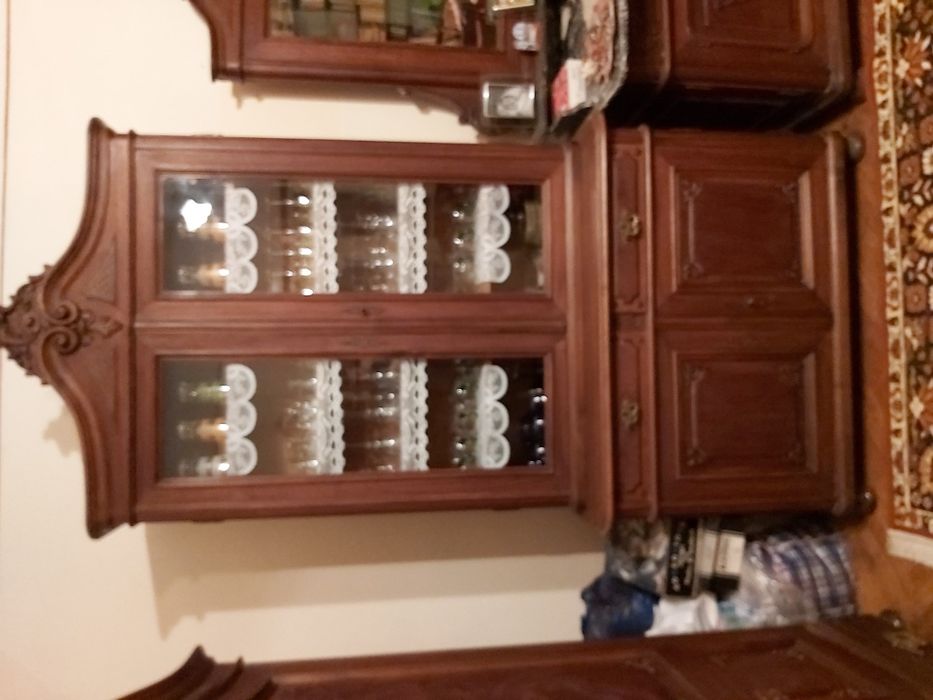 Mobila stil baroc antic, set 4 piese, lemn masiv sculptat Turda • OLX.ro