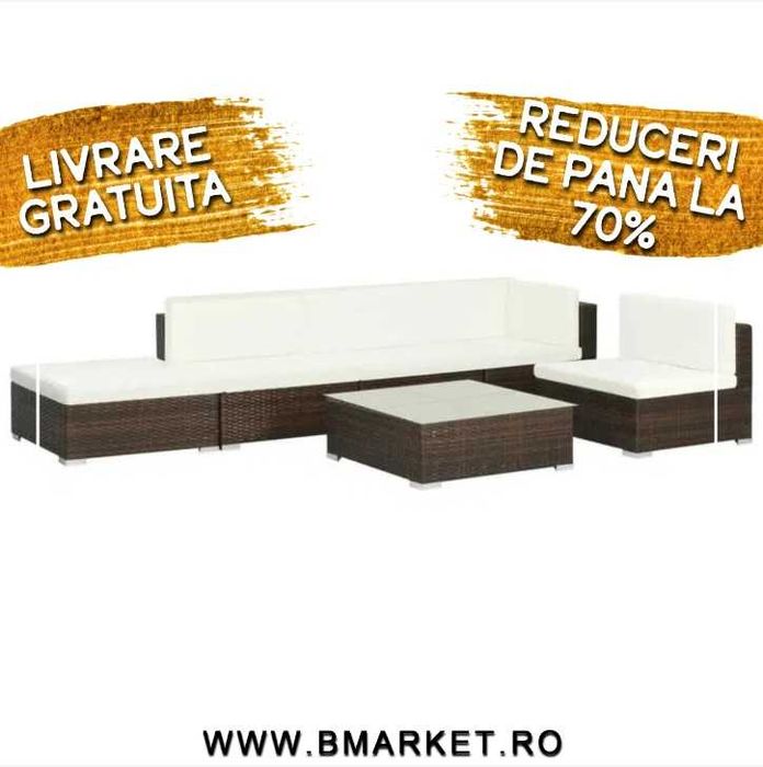 Set mobilier de gradina/terasa canapea/coltar Ratan Livrare GRATUITA ...