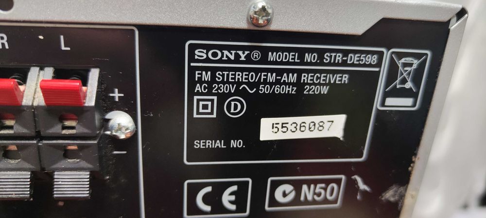 Amplificator Audio Sony STR-DE598 Statie Audio Amplituner Bucuresti ...