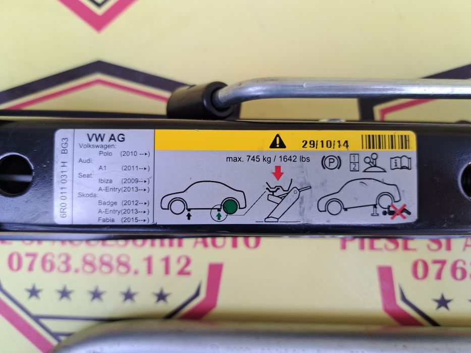 Cric auto original Vw Polo Audi A1 Seat Ibiza Skoda Badge Fabia A-Enty ...