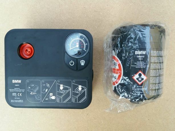 Kit pana umflat roti original BMW Compresor auto+solutie+geanta Nou ...