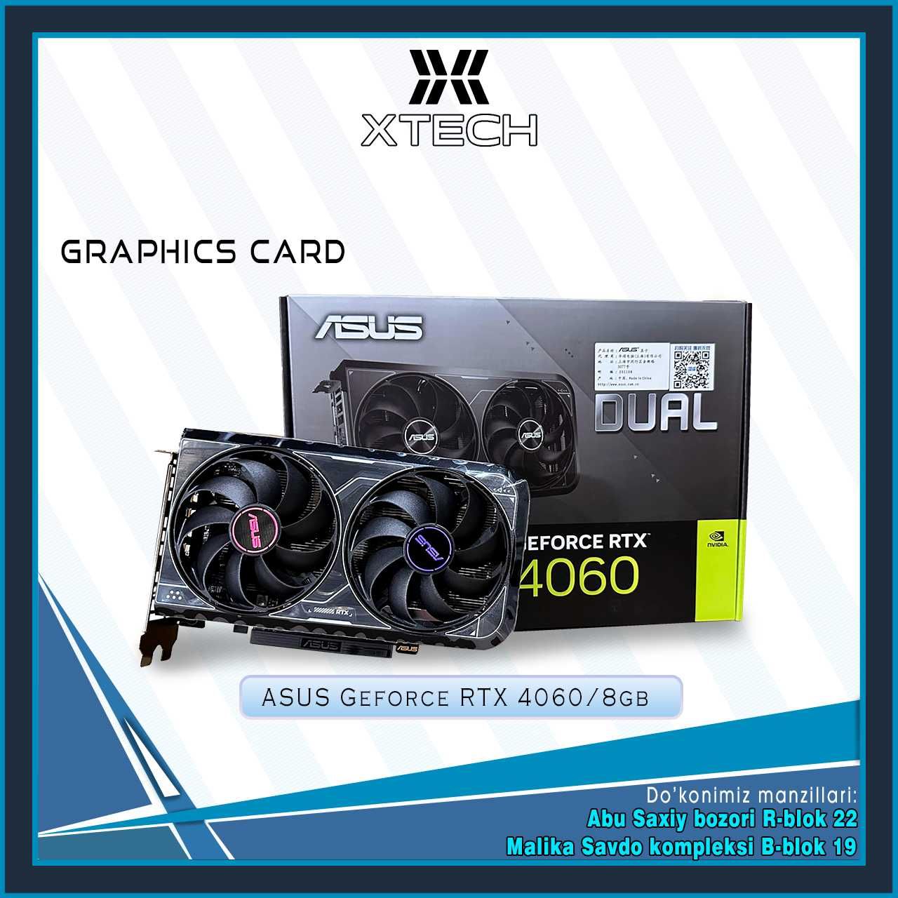 Видеокарта Asus GeForce OC DUAL RTX 4060/8GB: 360 у.е. - Комплектующие ...