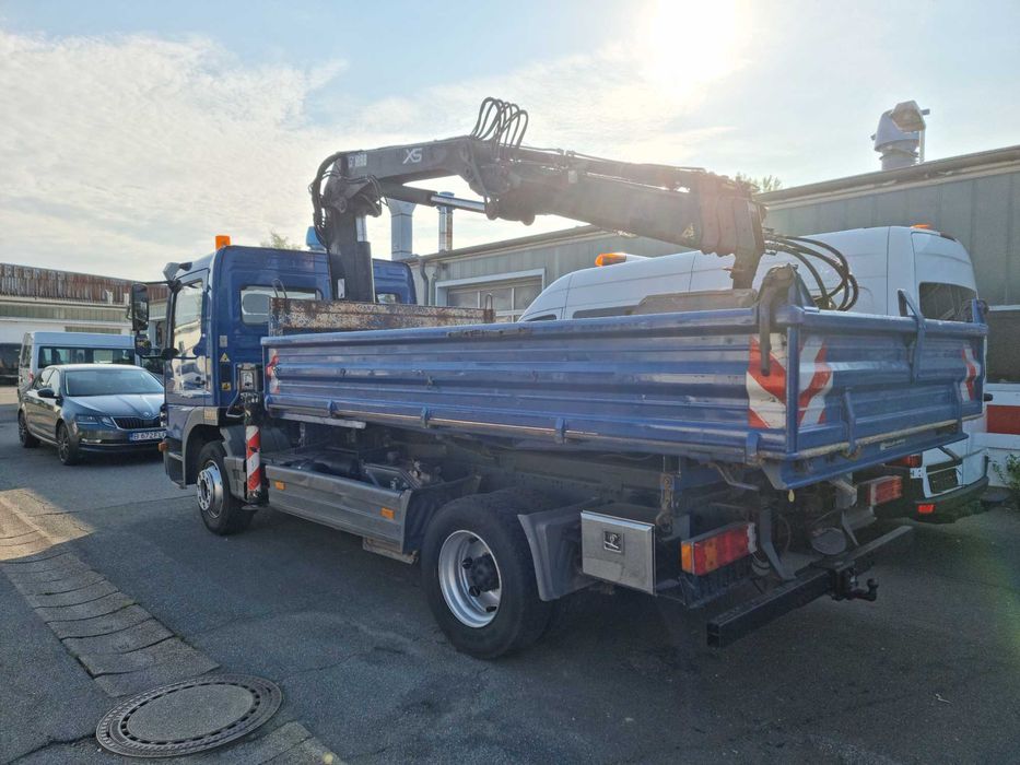 Mercedes Atego basculabil,bena Meiller cu macara Hiab si cupa Sarulesti ...