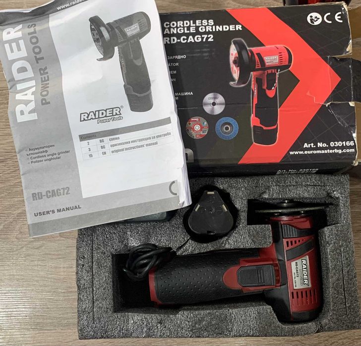 Акумулаторен ъглошлайф Raider RD-CAG72 гр. Варна Колхозен пазар • OLX.bg