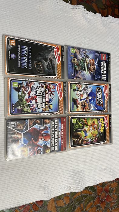 Jocuri PSP Consola Sonic Lego Star Wars Marvel Hero Spider King Kong ...
