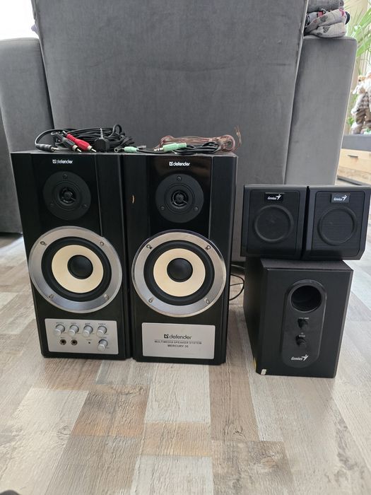 2+1 колонки с буфер Genius ( 2х 5w, 1x5w)+ 2 колонки defender mercury гр. София Люлин 3 • OLX.bg