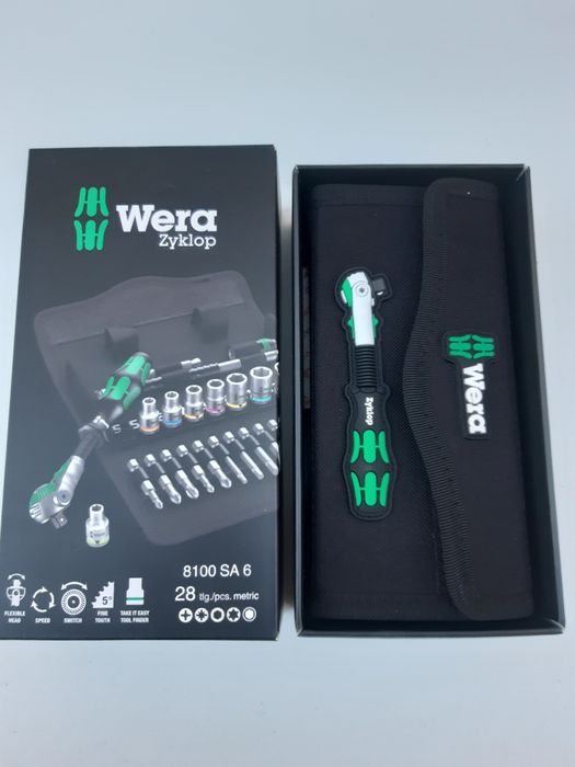Set Clichet cu tubulare și biți, 1/4", Wera Zyklop 8100 SA 6 Popoveni • OLX.ro