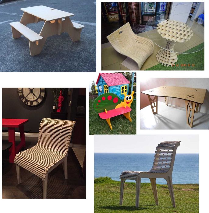 312 Modele Vectoriale: mobilier birou scaun masă, format vectorial DXF ...