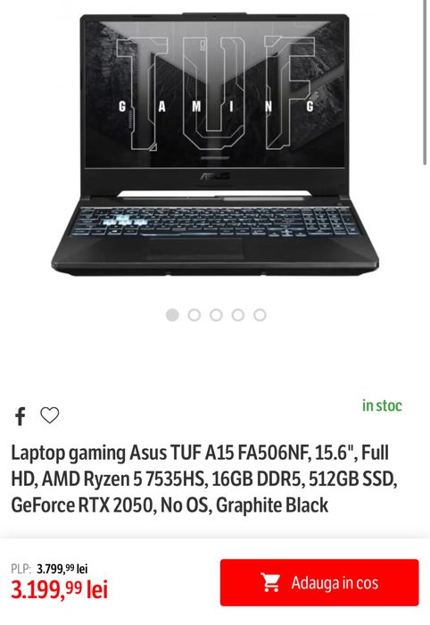 Laptop gaming Asus Tuf Gaming Beclean • OLX.ro
