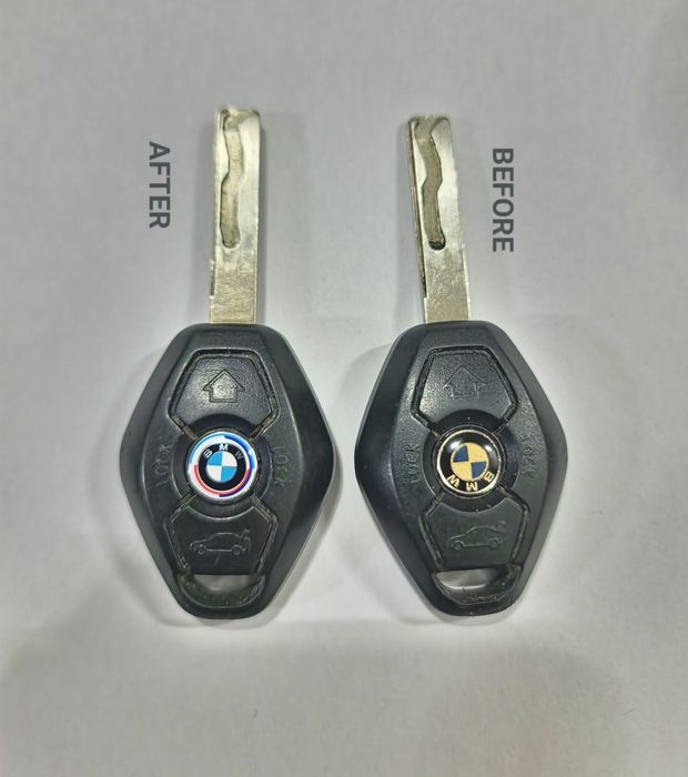 Emblema cheie metalica BMW M Anniversary logo sticker sigla Bucuresti ...