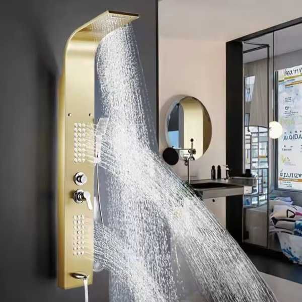 Panou dus hidromasaj inox 5 functii (Auriu sau Chrome) Bucuresti ...