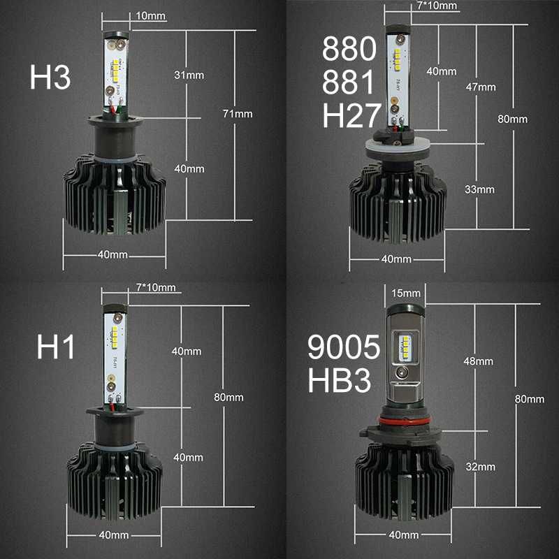 Автомобилни Лед CSP LED Крушки H1, H3, 9006/HB4 гр. Варна Аспарухово ...