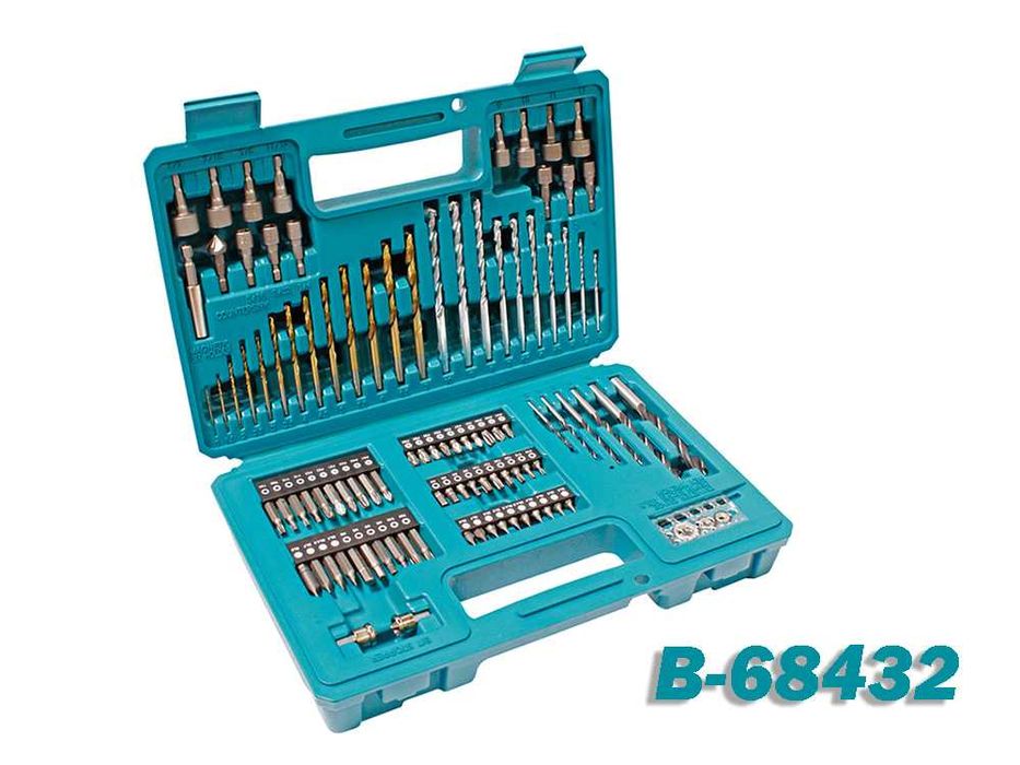 К-т накрайници / битове и свредла, 102 части, Makita B-68432 гр ...