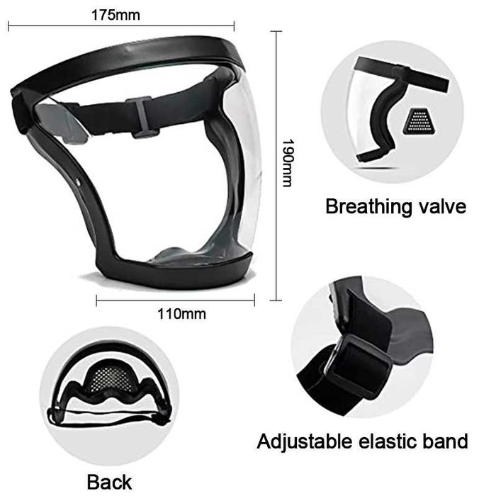 Маска за работа предпазен щит за лице с филтър прозрачна защитен шлем гр Хасково Бадема • Olx Bg