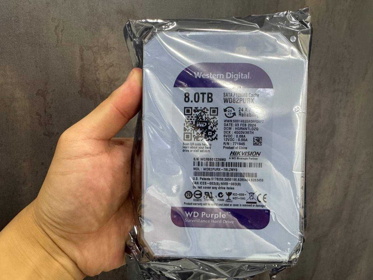 8ТБ Жесткий диск HDD WD PURPLE камеры видеонаблюдения Hikvision: 127 у ...