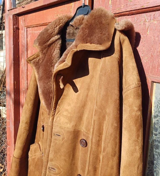 Cojoc barbatesc model Alain Delon, lung 120 cm, Original Shearling Fav ...