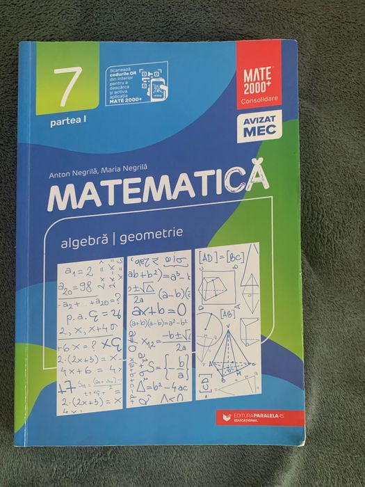 Culegere matematica clasa a VII-a Paralela 45 Bucuresti Sectorul 3 • OLX.ro