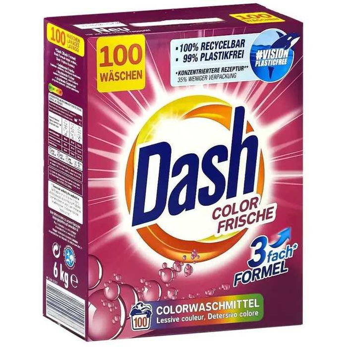Прах за пране Dash Color Frische 100 пранета 6кг с. Пристое • OLX.bg