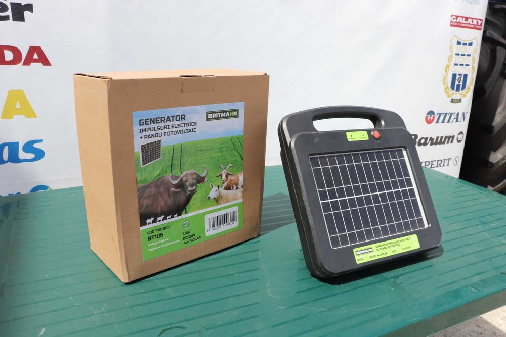 Gard Electric cu panou solar pentru Vaci Generator 1.85 Jouli Britmann ...