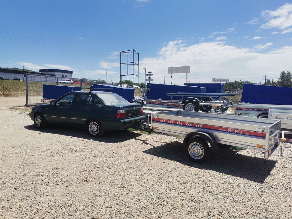 Remorca Auto 750 Kg Dublu Ax Basculabila Apicola Moto Atv Repo Tandem ...