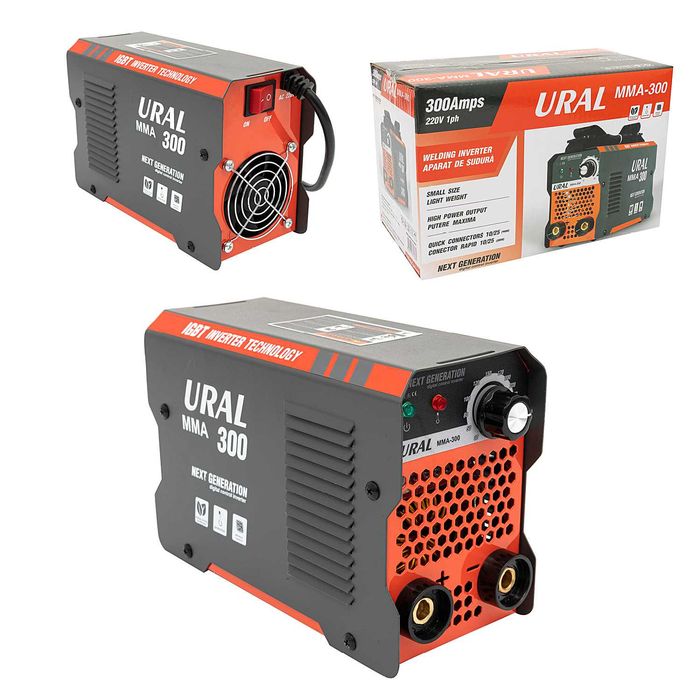Invertor Aparat Sudura URAL 300 AMP si cabluri 3M + Masca sudura ...