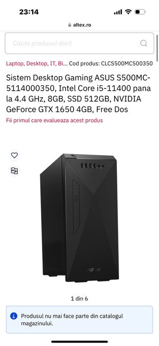 PC Gaming Asus i5-11400 GTX1650 Bucuresti Sectorul 6 • OLX.ro