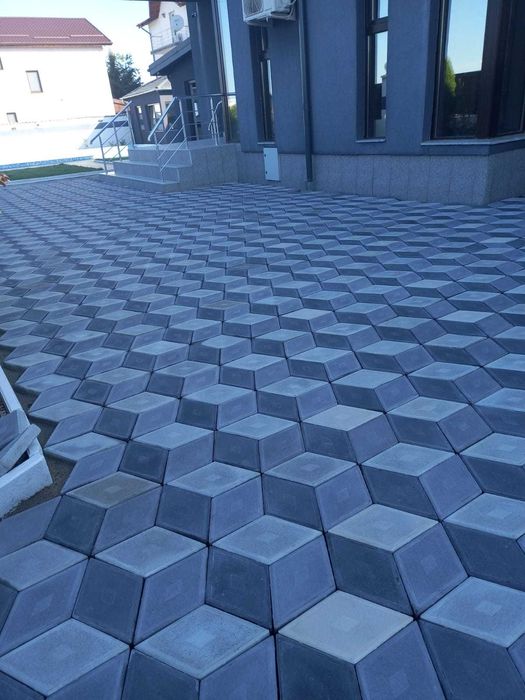 Pavele, pavaje beton model romb 3D curte, piatra decorativa pret bun ...