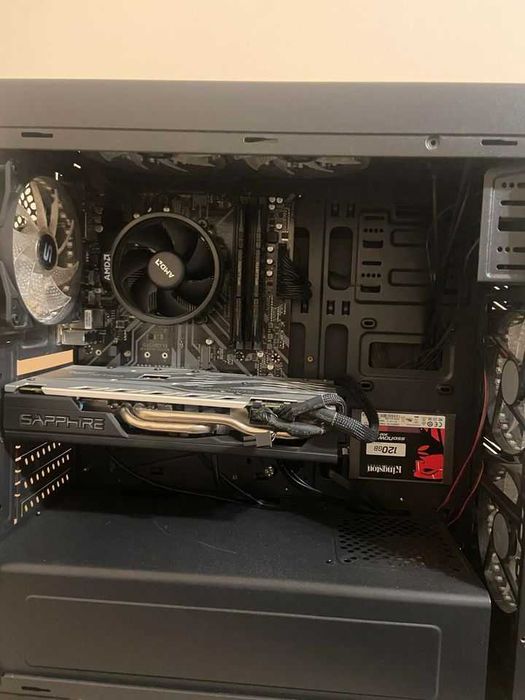 Геймърски компютър RX 580 8gb Ryzen 5 3600 + МОНИТОР на Acer 165hz гр ...