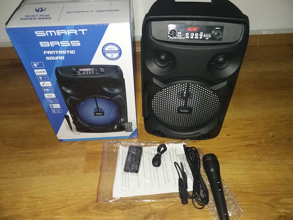 Boxa portabila bluetooth/usb 40 cm Boxa petrecere cu microfon / lumini ...