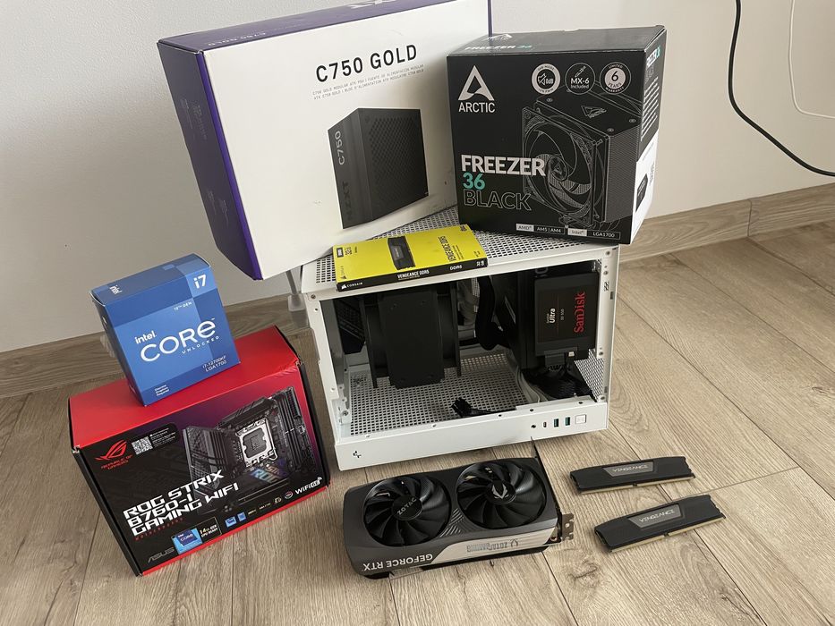 PC Gaming i7 12700K 32GB DDR5 6600Mhz RTX 4060TI SSD Sursa NZXT 750W ...