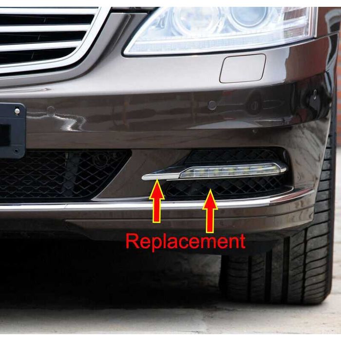 Хромирано капаче за дневна светлина Mercedes w221 09-13 facelift гр ...