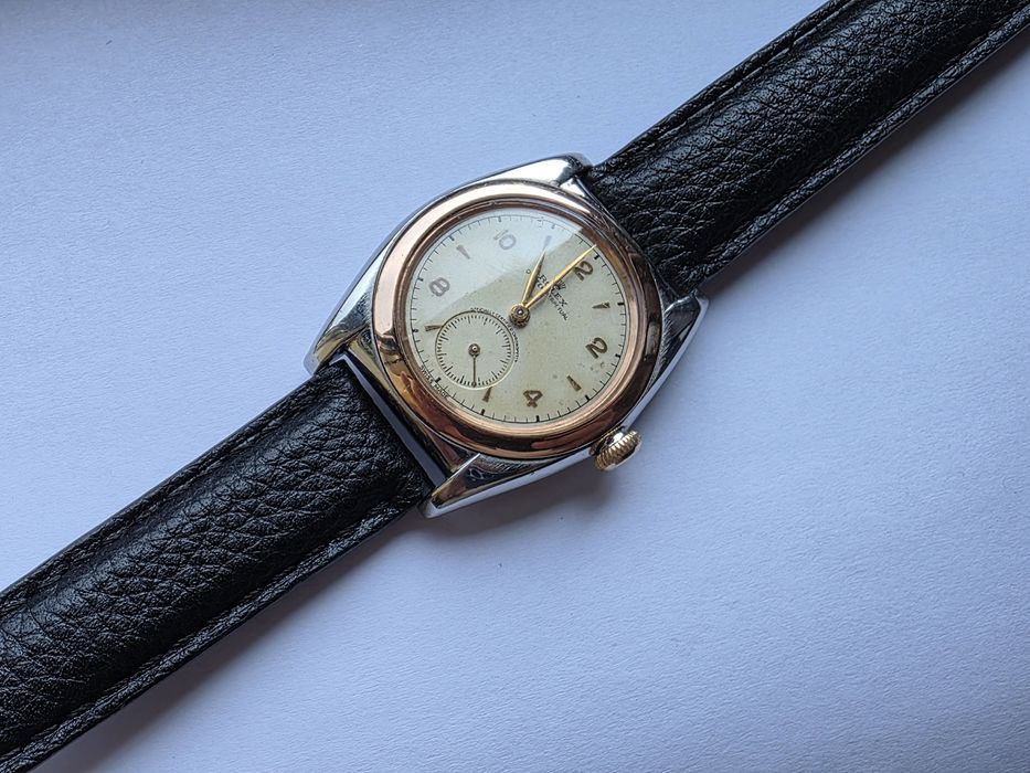 Ceas Rolex Oyster Perpetual ref 3132 "Bubbleback", an ~1940, Bezel AU ...