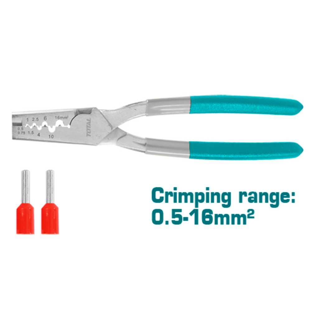 Кримпващи клещи за кабелни втулки и накрайници Total 0 5 16mm² гр