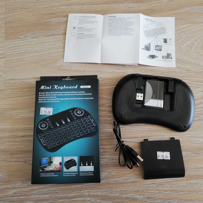 Мини Светеща безжична клавиатура телефон, Android PC TV Box Keyboar гр ...