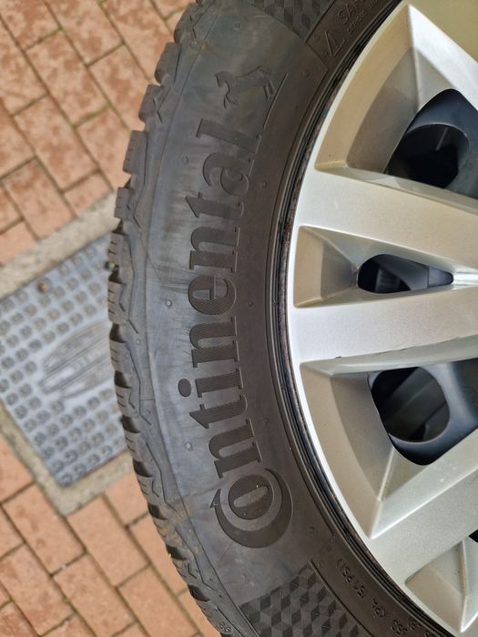 Roti otel WV 16"+anvelope CONTINENTAL 205/55/16 Sibiu • OLX.ro