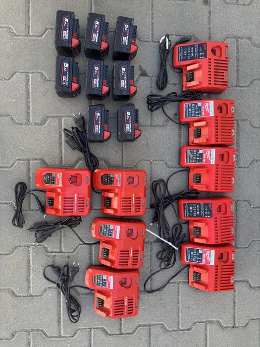 Acumulatori milwaukee 18V 5.0ah / incarcator milwaulee M12-18FC rapid Bucuresti Sectorul 1 • OLX.ro