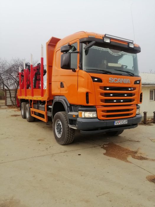 Scania V8 6x6 ,macara forestiera Caiata • OLX.ro
