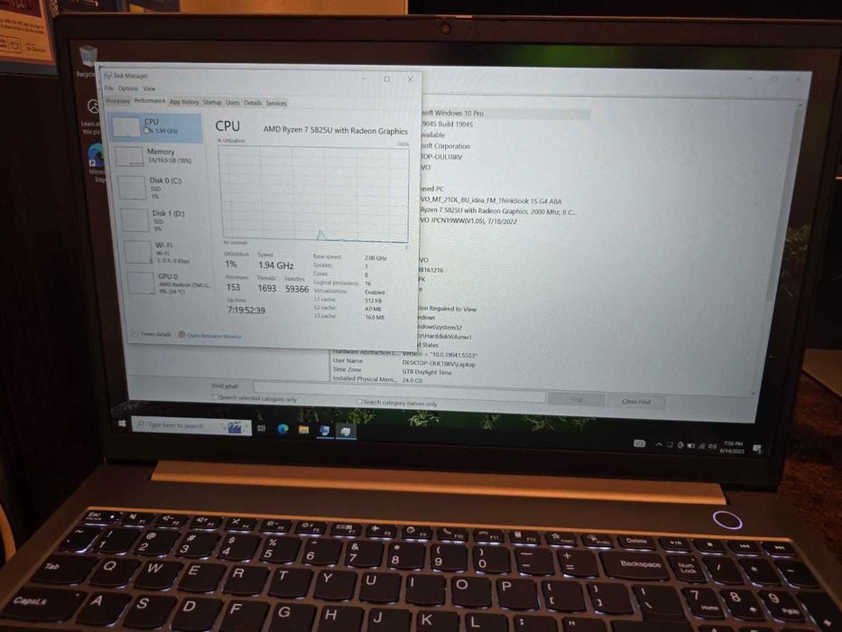 Laptop ThinkBook Diferite modele/ 24gb ram, 1 Tb NVMe, Amd Ryzen7/5 ...